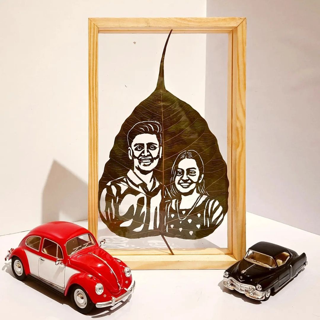 Leaf Art Portrait – Giggling Gifts